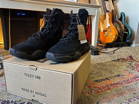 My Second Pair Arrived Yeezy 500 High Tactical Utility Black Boot Ryeezys