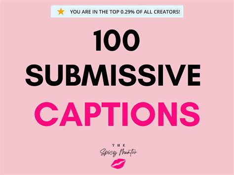 100 Submissive Captions Profit Boosting Content Creation Made Easy Etsy