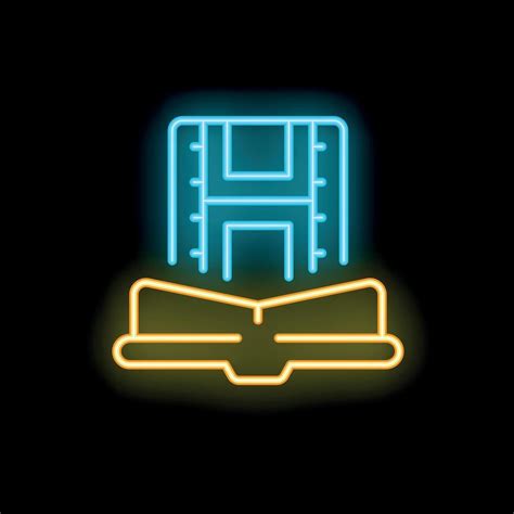 neon icon of floppy disk saving data to a hard drive 52863350 vector