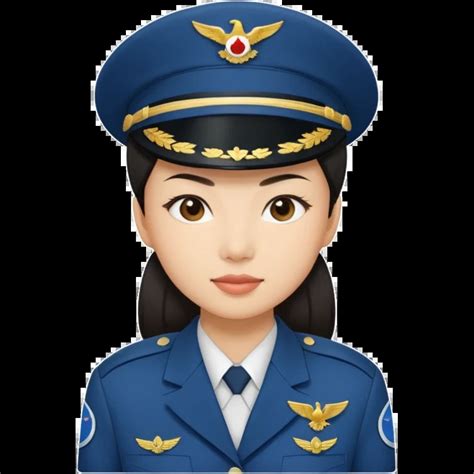 Asian Female Air Force Military Emoji Ai Emoji Generator