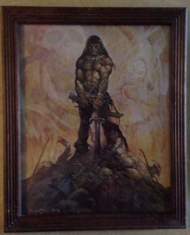 Frank Frazetta Conan 1974 Color Art Print Barbarian Sword 23h X 19w