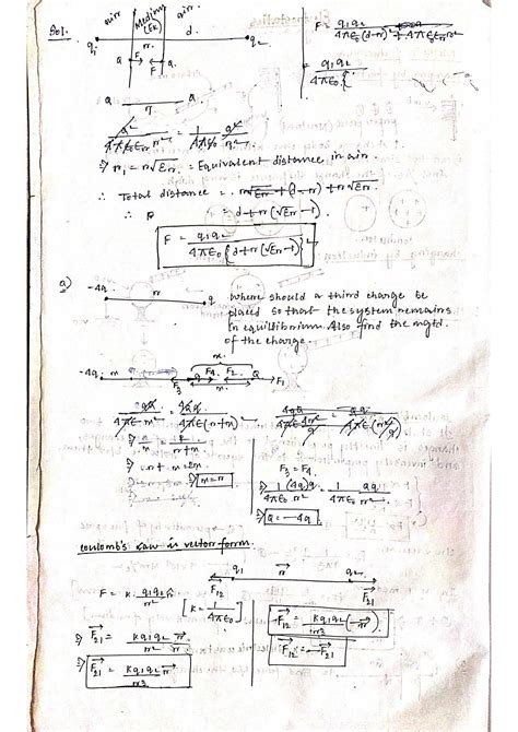 Solution Electrostatics Conceptual Handwritten Notes Studypool