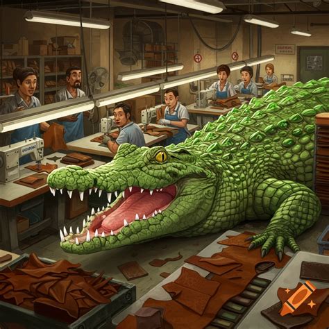 Female Employee Wearing A Green Full Body Fursuit Anthro Alligator At