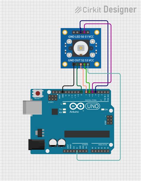 Arduino Uno Based Tcs3200 Color Sensor Interface How To Guide And Editable Circuit Cirkit
