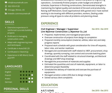 Assistant Construction Manager Cv Sample In 2026 Resumekraft