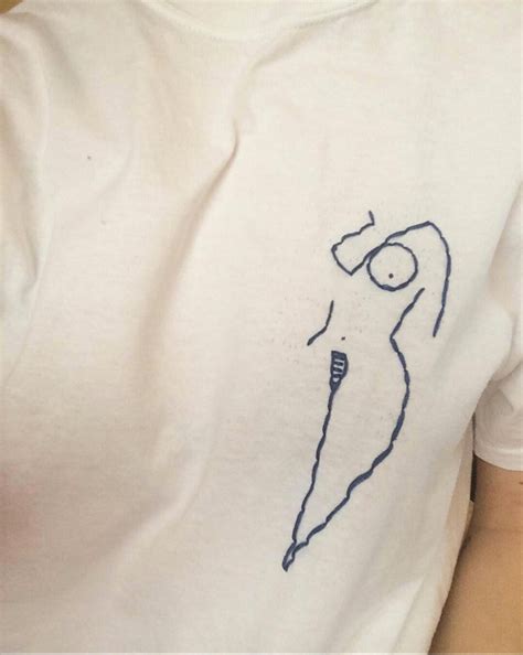 Abstract Nude Embroidery Design Minimal Geometric Nude Etsy