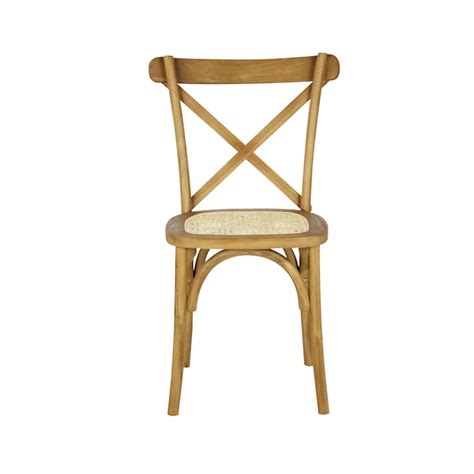 Jonathan Y Set Of 2 Cassis X Back Rattan Classic Traditional Dining