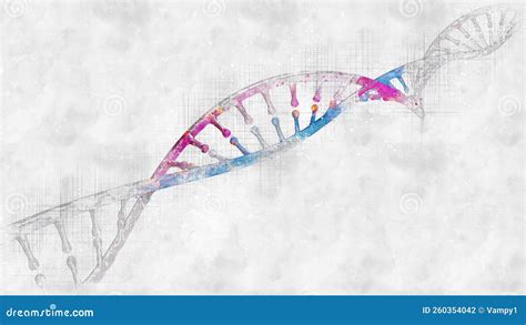 Dna Helix Computer Analysis And Testing Genetic Instructions Used For
