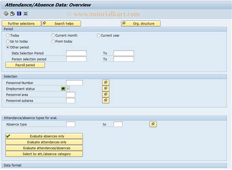 Sahr61016297 Sap Tcode Attendanceabsence Data Overview