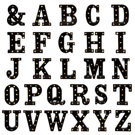 Stora Bokstäver Ljus Lyser Upp Alfabet Marquee Lampor Namnskylt Diy Dekoration För Vägg Sovrum