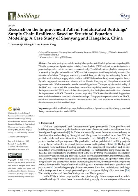 pdf research on the improvement path of prefabricated buildings