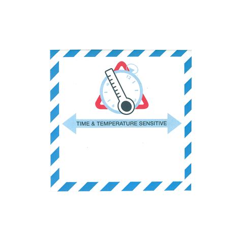Time And Temperature Sensitive Label 100mm X 100mm Air Sea Containers