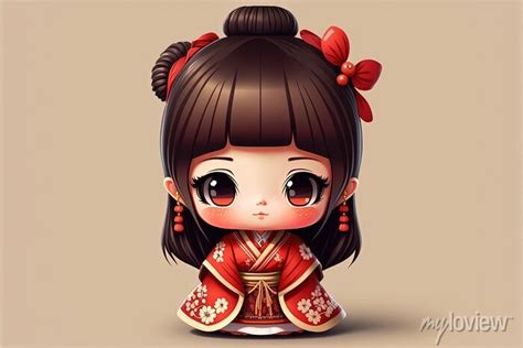 Cute Anime Chibi Japanese Girl Posters For The Wall • Posters Adorable Colourful Anime