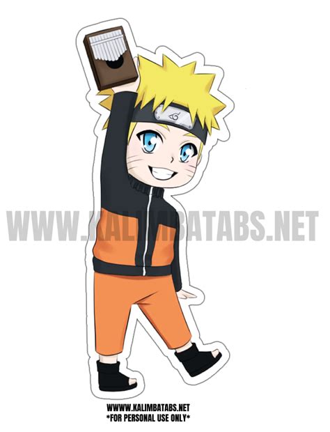 Chibi Naruo Patch Sticker Kalimba Tabs Letter And Number Notes Tutorial