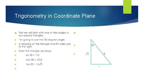 Trigonometry In The Coordinate Plane Part Five Trigonometry