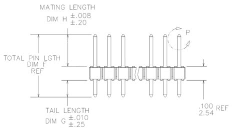10 Pos Male Header Pins Microelectronicdesign Inc