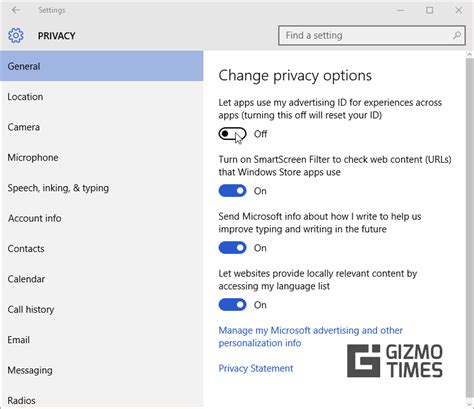 Disable Advertising ID Gizmo Times