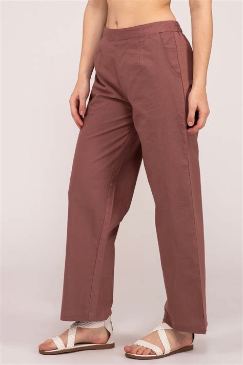 Wide Leg Cotton Pants For Women Albelie