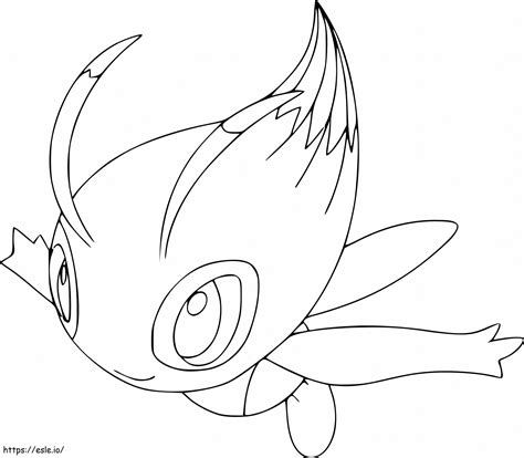 Celebi In Pokemon Coloring Page