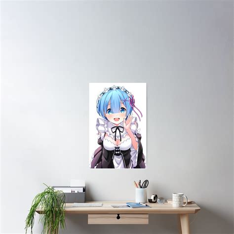 Rem Re Zero Waifu Poster By Elfercar Redbubble Rem Re Zero Waifu Poster By Elfercar Redbubble