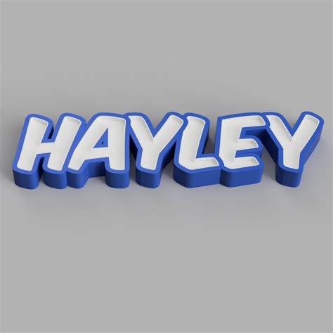 3d File Nameled Hayley Led Lamp With Name・model To Download And 3d Print・cults