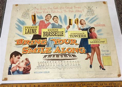 Lot Vintage Original 1955 Bring Your Smile Along Movie Poster