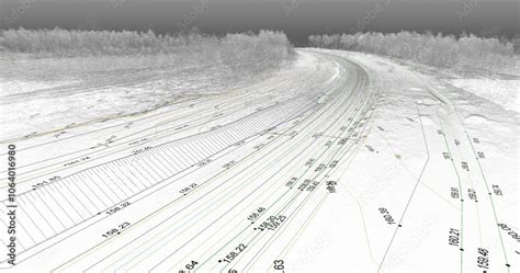 Digital Terrain Model Obtained From Lidar Scanning Results Bim Dtm Stock Illustration Adobe