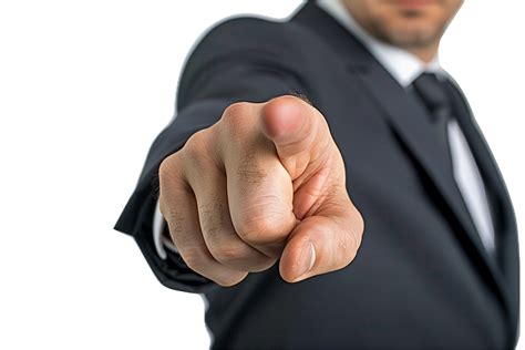 Ai Generated Businessman Pointing Finger Forward Png 42654654 Png