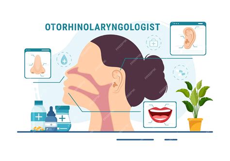 Ilustración De Otorrinolaringólogo Con Plantillas Médicas Relacionadas