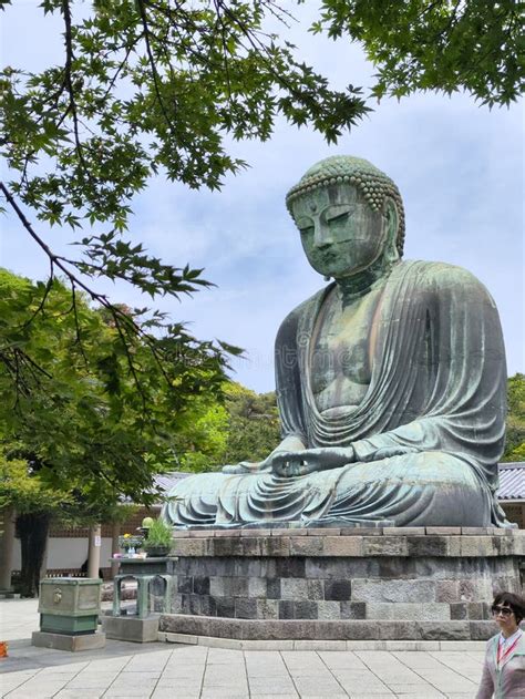 Great Buddha Statue Kamakura Daibutsu In Kamakura Japan Editorial