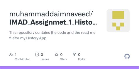 Github Muhammaddaimnaveedimadassignmet1historyapp This