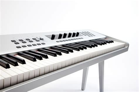 Premium Ai Image White Background With Space For Text Synthesizer Keyboard