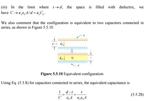 Capacitance Of The Capacitor After Inserting The Dielectric • Physics Forums