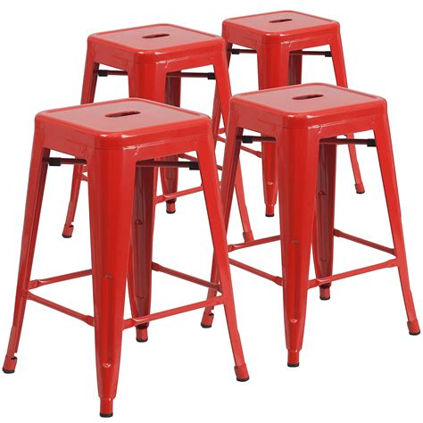 Flash Furniture Lily 4 Pack Commercial Grade 24 High