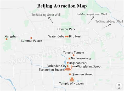Beijing Maps Tourist Attractions And Transportation Map