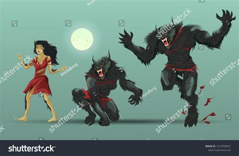 Woman Being Turned Into Wolf Girl Into Werewolf Transformation Scene