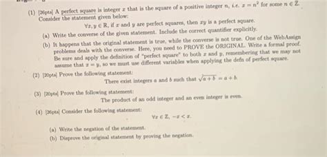solved 1 126pts a perfect square is integer x that is the