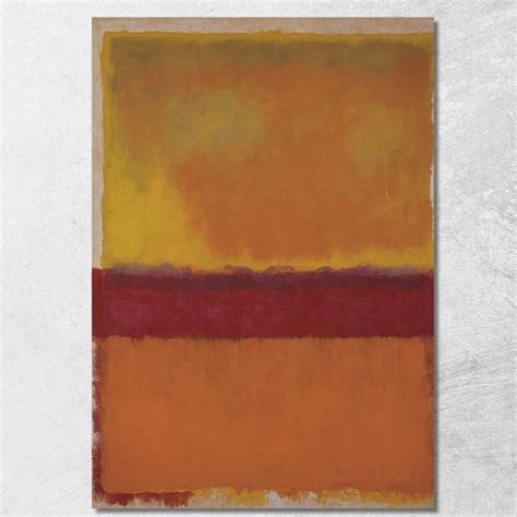 Deep Red Over Warm Amber Style Mark Rothko Canvas Print