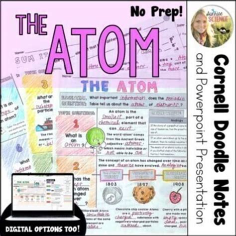 Atoms Doodle Notes Atomic Theory Protons Neutrons Electrons Cornell