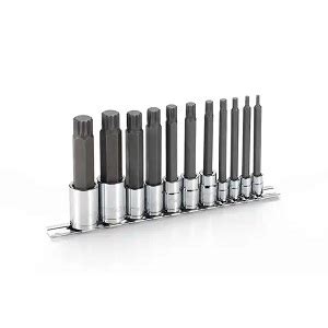 Tti 14″ 38″ 12″ Long Spline Rail Socket Drive 11 Piece Ttisvss11pl