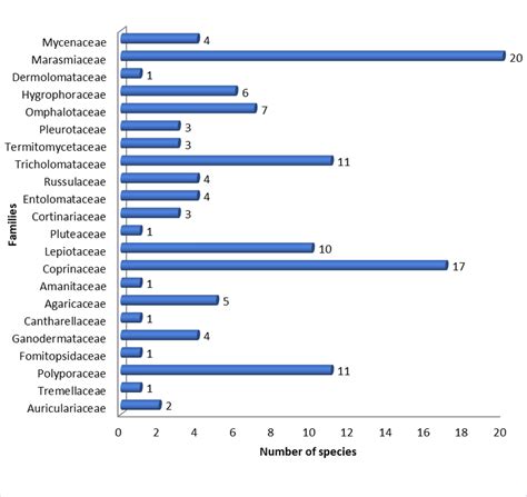 Families And Ampleness Of Macrofungi Species In Mpanga Forest Download Scientific Diagram