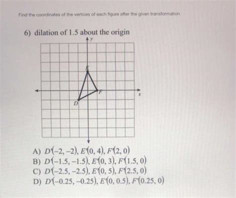 Solved Find The Coordinates Of The Vertices Of Each Figure