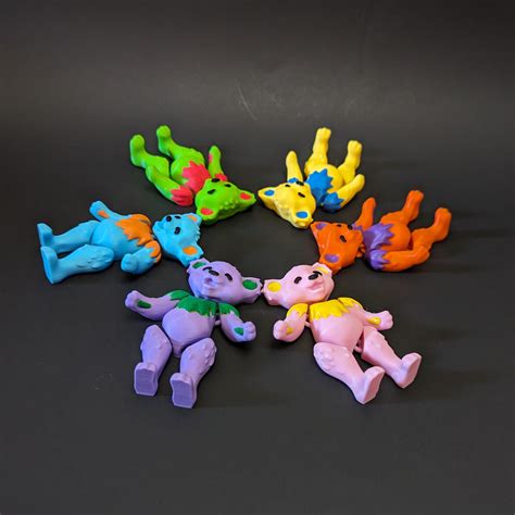 😵 Articulated Grateful Dead Dancing Bear・free Stl File For 3d Printing