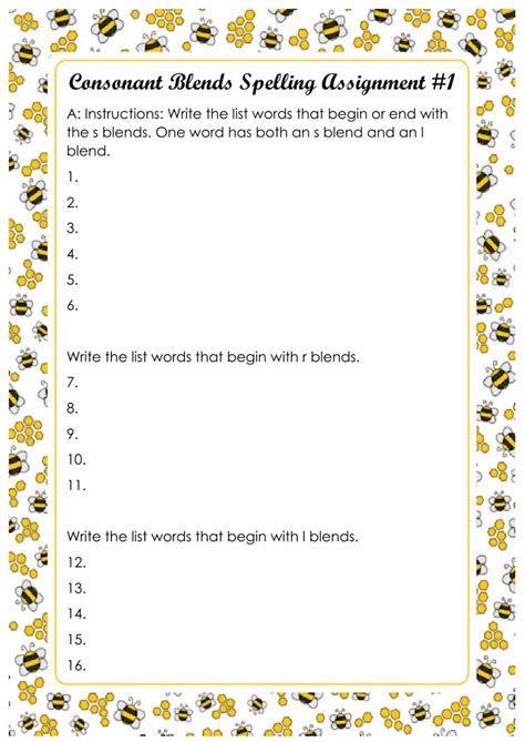 Consonant Blends Exercise For 3 Live Worksheets