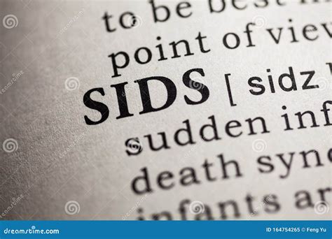 Definition Of The Word Sids Sudden Infant Death Syndrome Stock Image