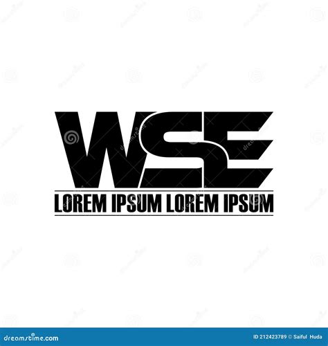 Letter Wse Simple Monogram Logo Icon Design Stock Vector Illustration Of Black Industry