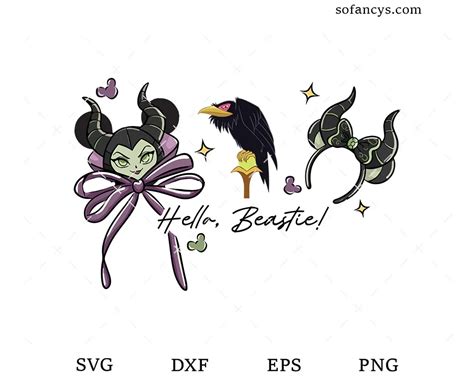 Magical Maleficent Svg Disney Villain Hello Beastie Design