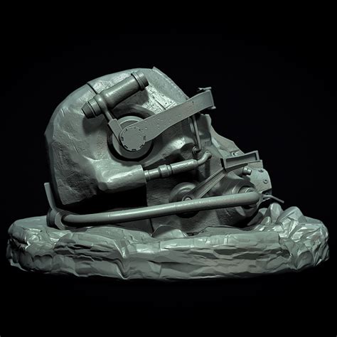 Artstation Power Armor T60 Helmet 3dprint Resources