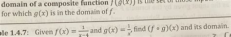 Solved given f(x)=1x-4 ﻿and g(x)=1x, ﻿find (f@g)(x) ﻿and its | Chegg.com