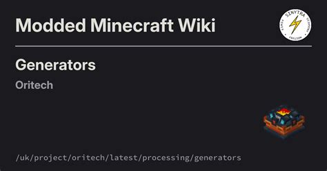 Generators Oritech Generators Oritech